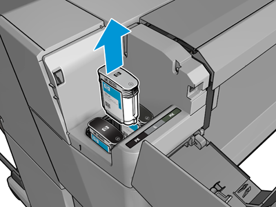 Handling ink cartridges and printhead - HP DesignJet T1600 Printers ...