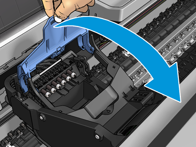 Handling ink cartridges and printhead - HP DesignJet T1600 Printers ...